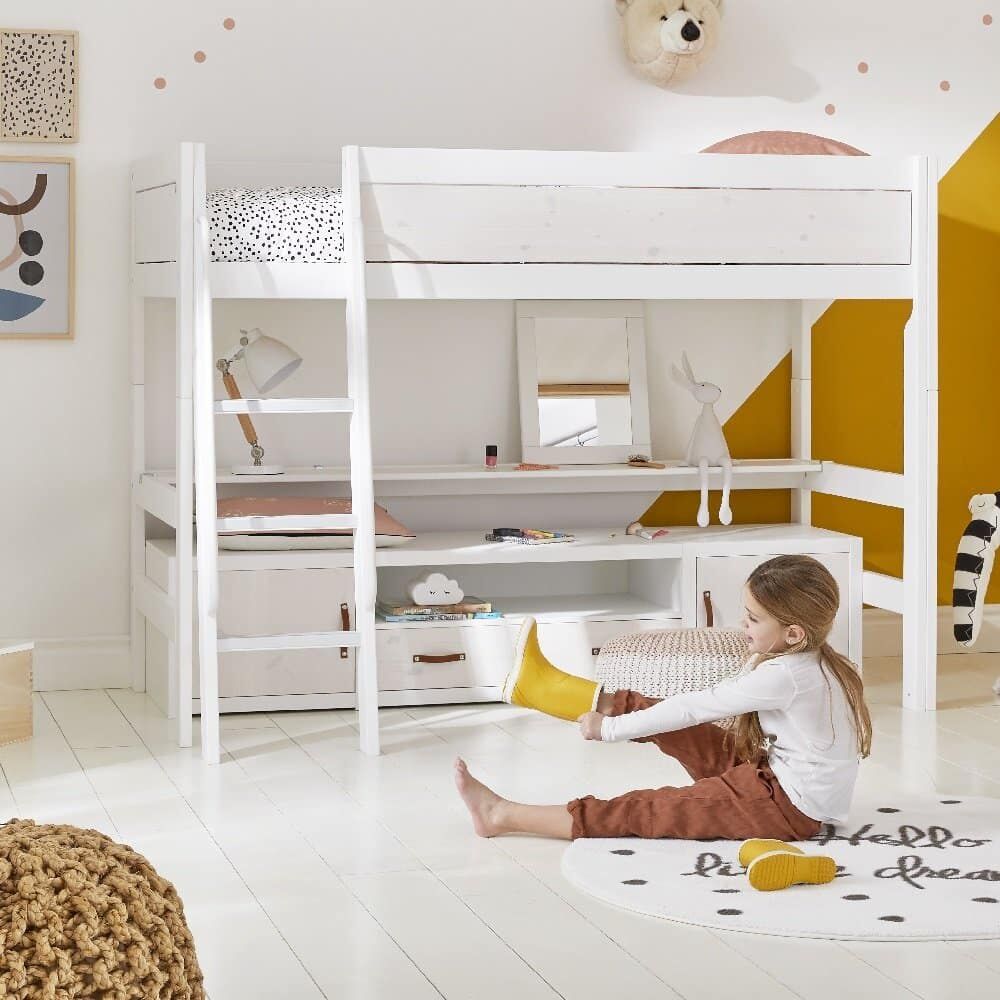 low loft bed single
