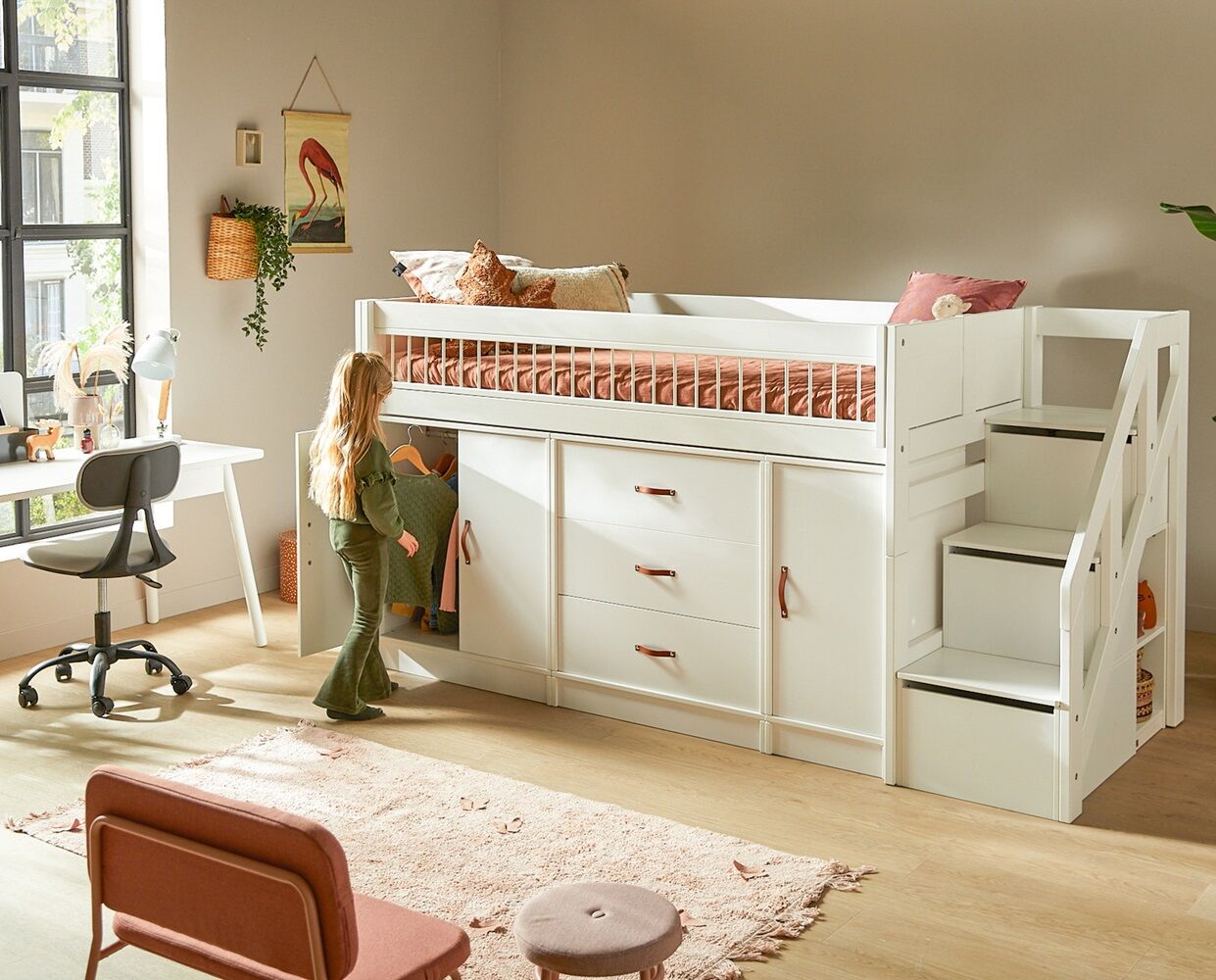 Lifetime All In One Semi High Bed with Steps Little Dreamers